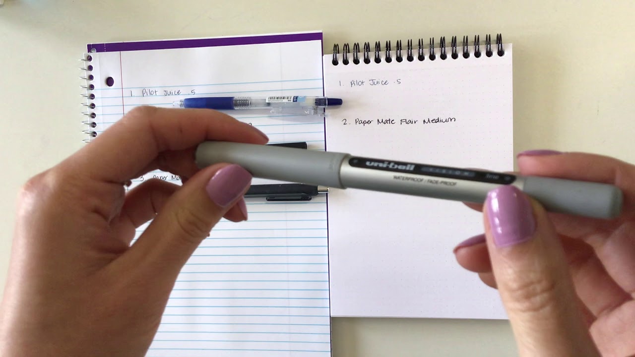 Waterproof Test on My Favorite Pens - Pilot Juice, Flair, InkJoy, Uni ...