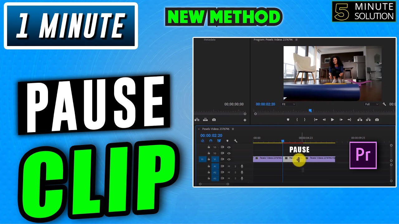 How to pause clip in premiere pro 2024 - YouTube