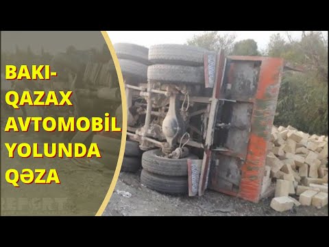 Bakı-Qazax yolunda qəza - “KamAZ” aşdı | Tovuz Xeber | Tovuz | Qazax | Qazaxda qeza | Qazax rayonu