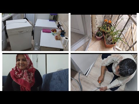 BULAŞIK MAKİNASI YİNE BİZE SORUN ÇIKARDI EŞİM KABLOSUNU DEĞİŞTİRDİ♥️YENİ BAHÇEM ❤️
