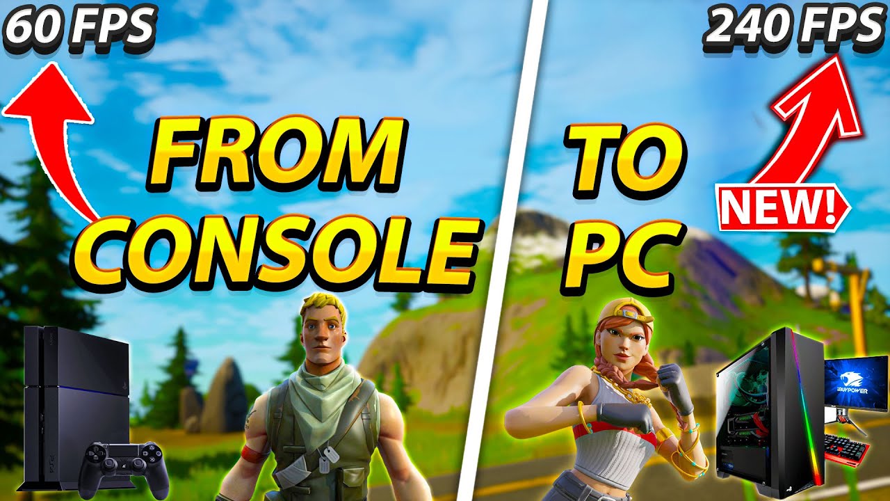 My FIRST Time Playing FORTNITE On PC!! Switching From Console To PC ...