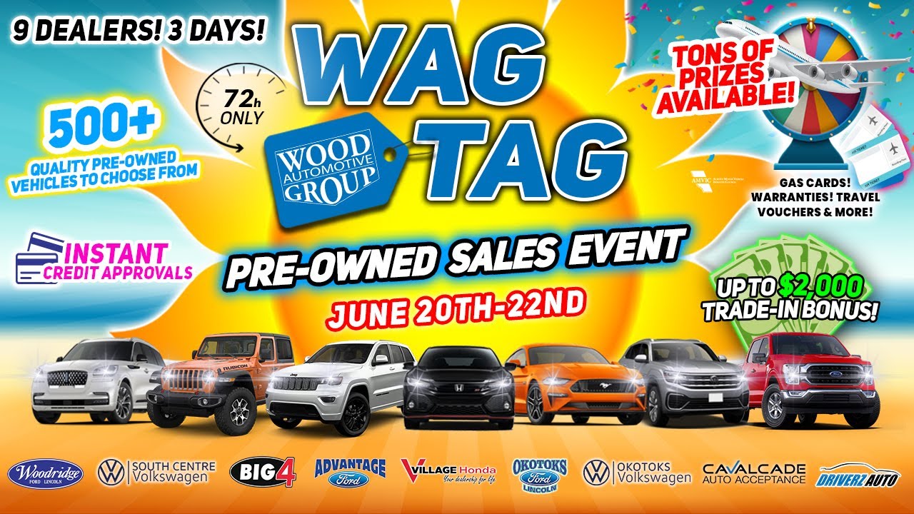 Wood Automotive Group WAG TAG Pre-Owned Sales Event - YouTube