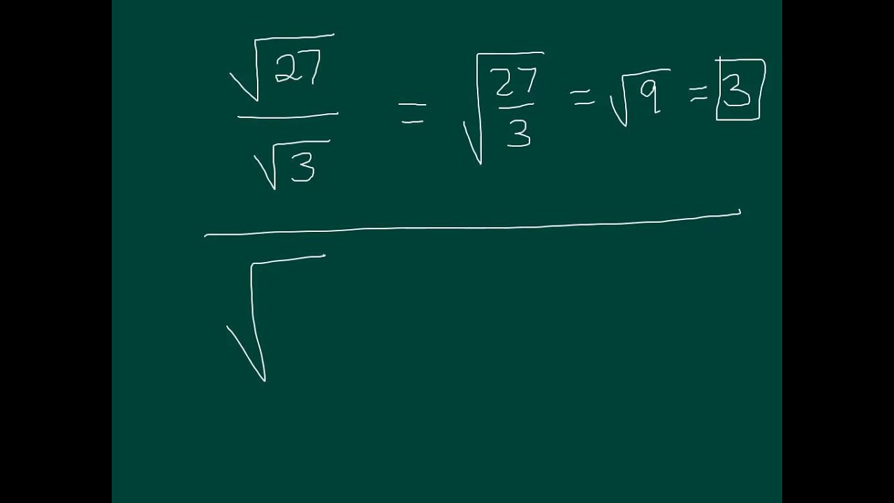 Squaring, Multiplying and Dividing Expressions Involving Square Roots ...