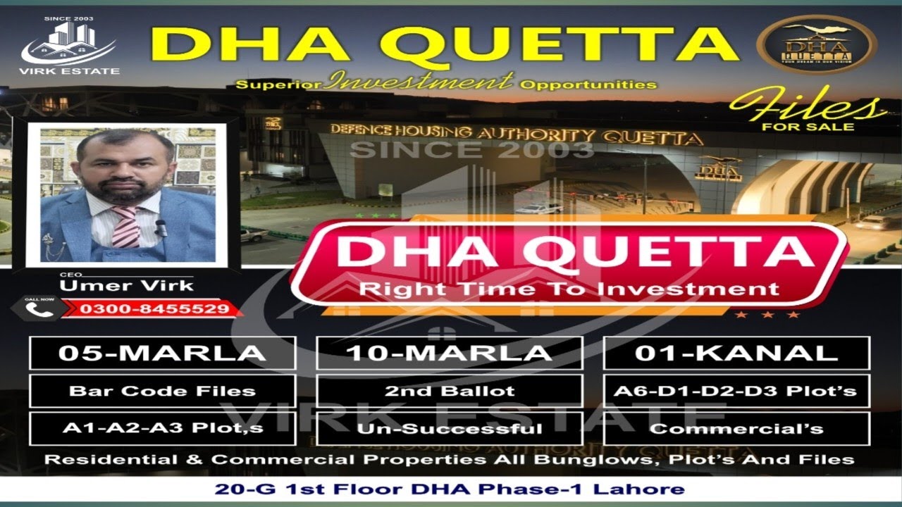 DHA Quetta purchase time now - YouTube