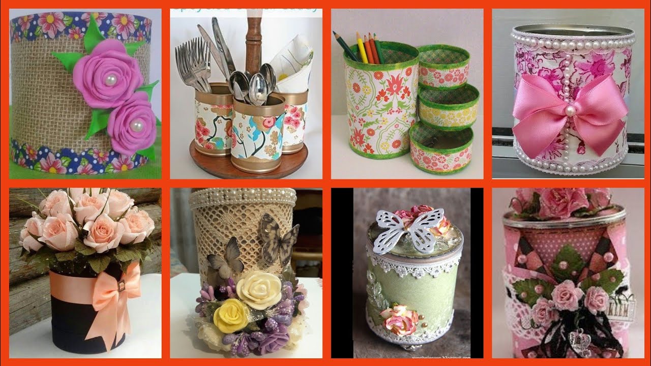Easy and beautiful can craft decoration ideas - YouTube