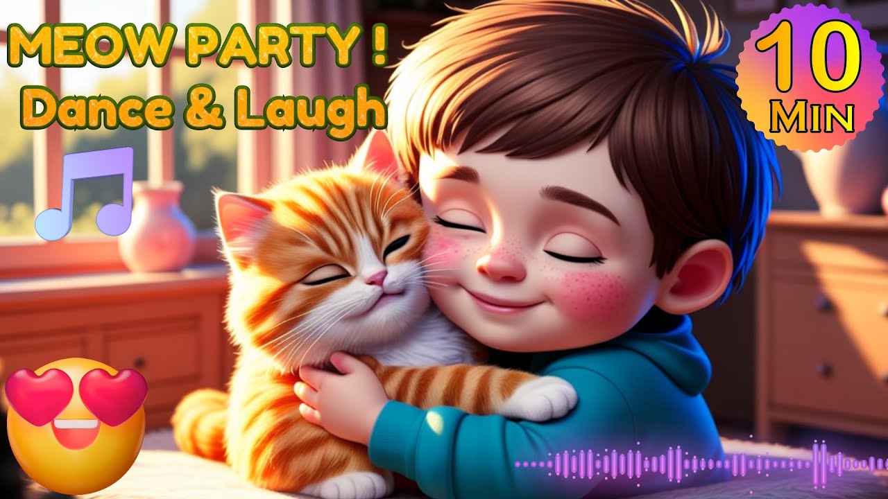 Meow Meow Fun! 🐱🎶 Baby & the Silly Singing Cats | Funny Cat Song for ...