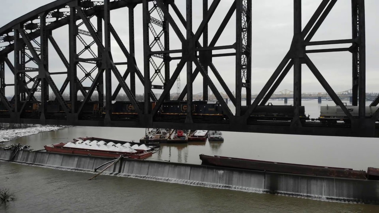 View of Ohio River Water and Debree Location Lower McAlpine Dam and ...