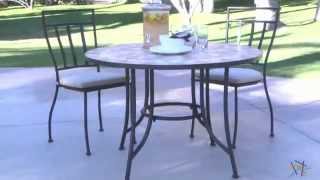 Palazetto Pontino 42 in. Round Mosaic Patio Dining Set - Product Review Video