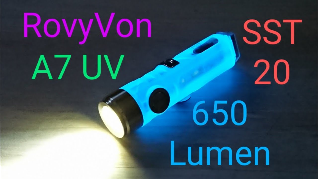 RovyVon Aurora A7 UV Led Taschenlampe Schlüsselbundlampe 650 Lumen ...