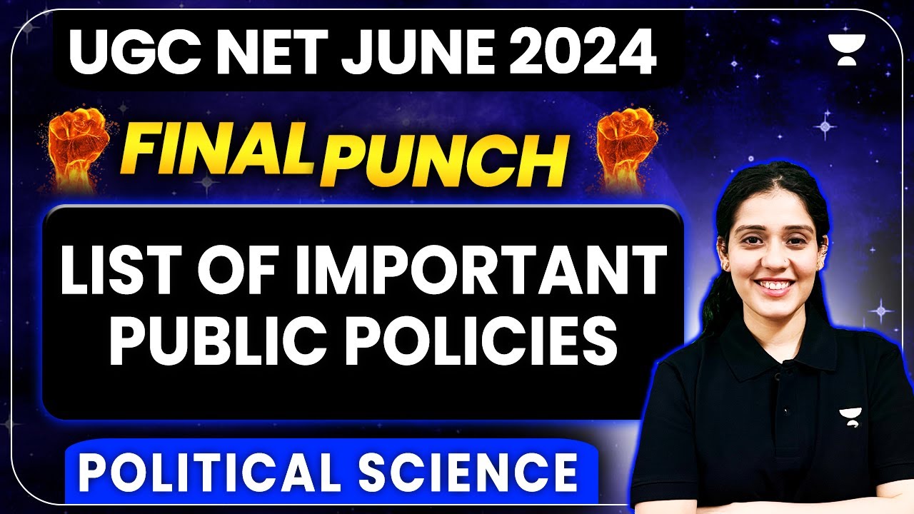 UGC NET 2024 Political Science | List of Important Public Policies UGC NET | Prachi Sharma - YouTube