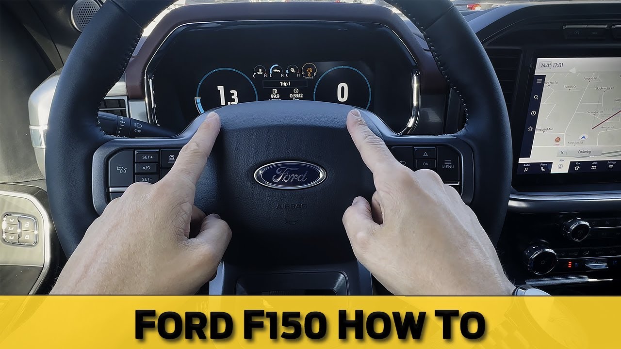 Steering Wheel and Digital Cluster Screen in the Ford F150 (2020 - 2024 ...
