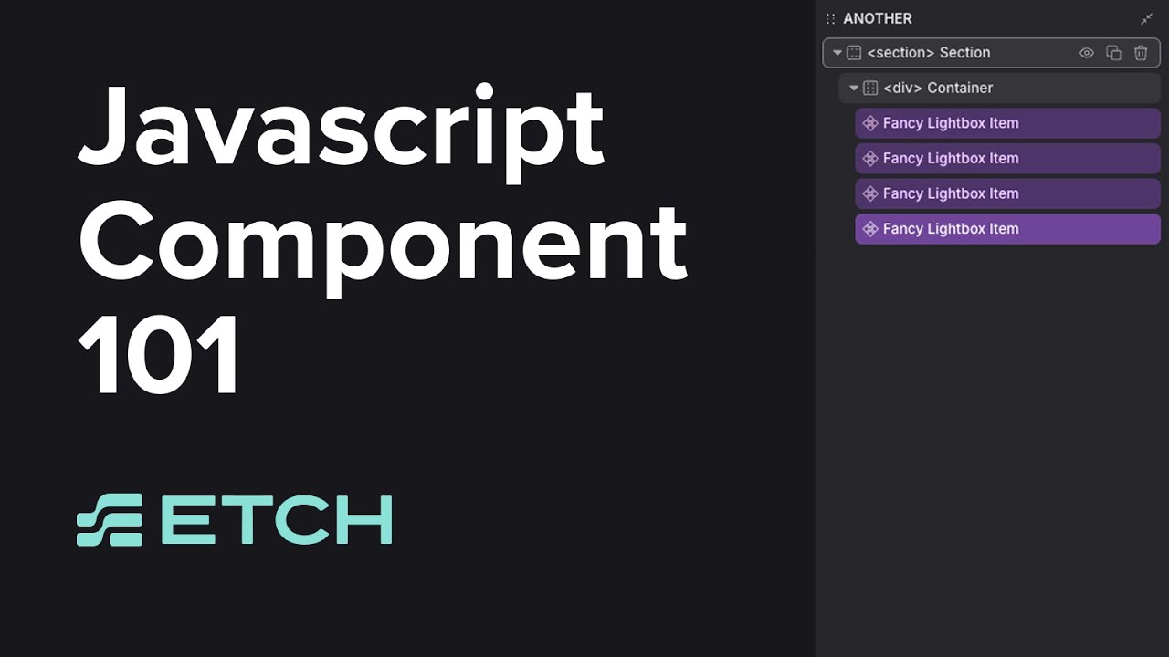 Javascript Component in Etch - Fancybox tutorial - YouTube