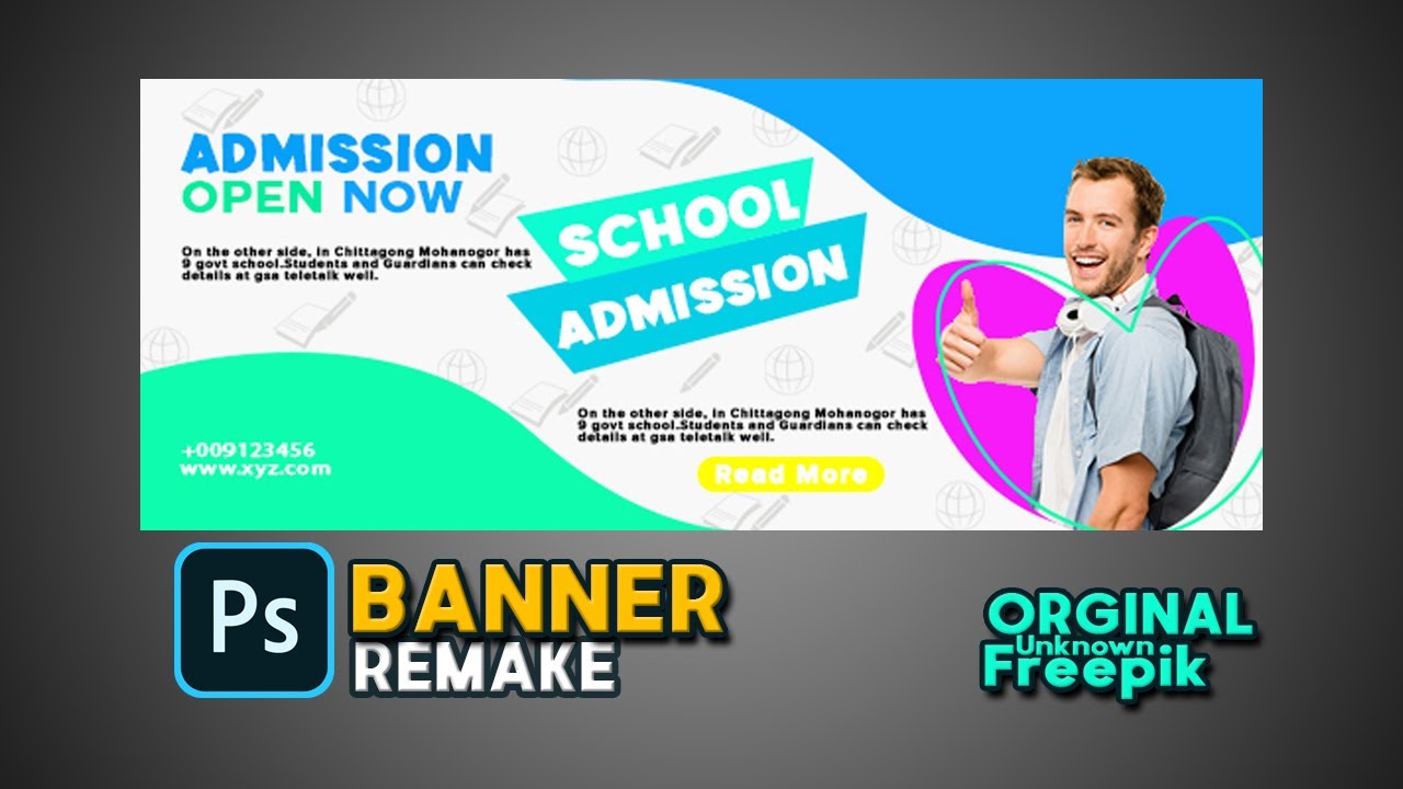 School / college admission open banner design in photoshop | PSD FILE ...