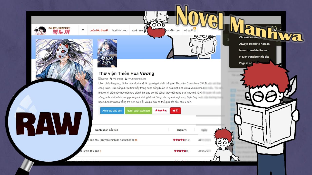 Cách tìm RAW Novel + Webtoon Manhwa. - YouTube