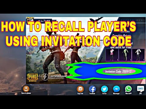 How to Recall PUBG Player’s Using Invitation Code || PUBG MOBILE ...