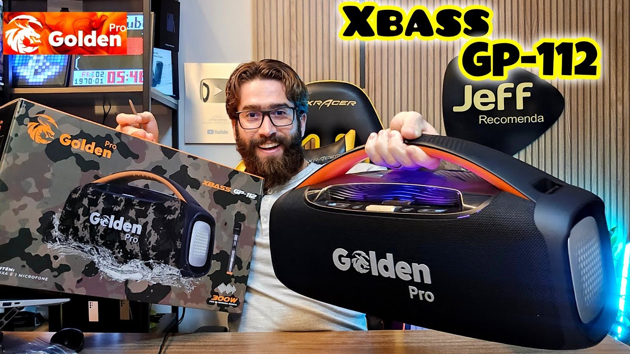 GOLDEN PRO BOOMBOX XBASS GP-112 300W: ESSA MARCA TÁ CHEGANDO FORTE ...