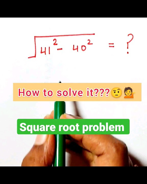 #how#square root problem।।solve in seconds😱 ।। shorts - YouTube
