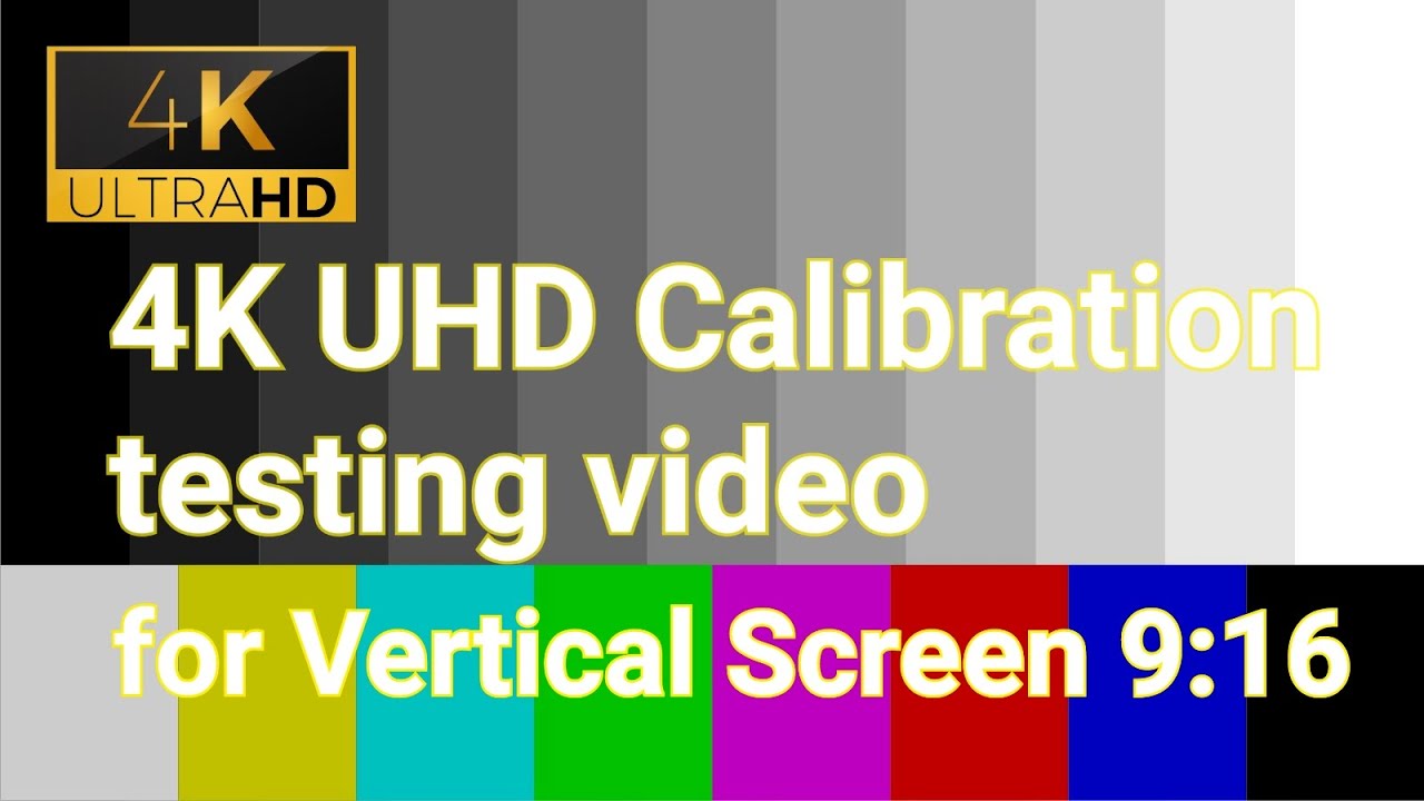 垂直 資訊屏 光點 死點 測試影片 TV / Monitor Color / Calibration / test pattern 9:16 ...
