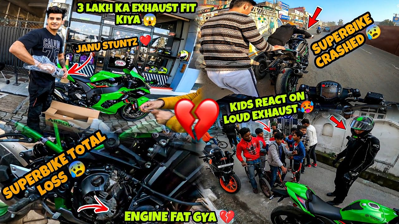 SUPERBIKE TOTAL LOSS 💔 || RIDER'S EMOTIONAL HOGYE 😭 || 3 LAKH KA ...