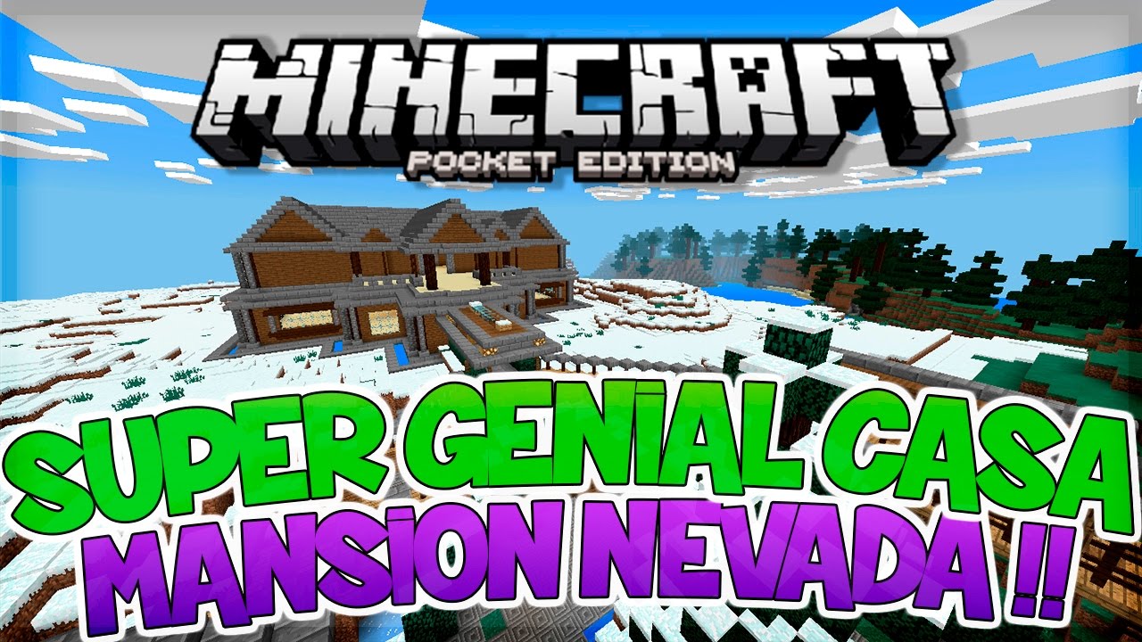 SUPER GENIAL CASA DE INVIERNO PARA MINECRAFT PE - YouTube