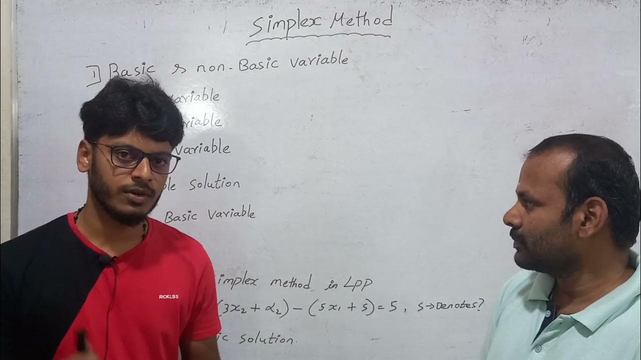 LINEAR PROGRAMMING| SIMPLEX METHOD | IPL | STUDENTS INTERACTIVE SESSION ...