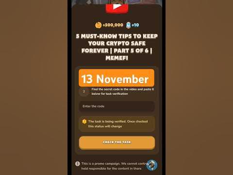 5 MUST-KNOW TIPS TO KEEP YOUR CRYPTO SAFEFOREVER | PART 5 OF 6 |MEMEFI #airdrop - YouTube
