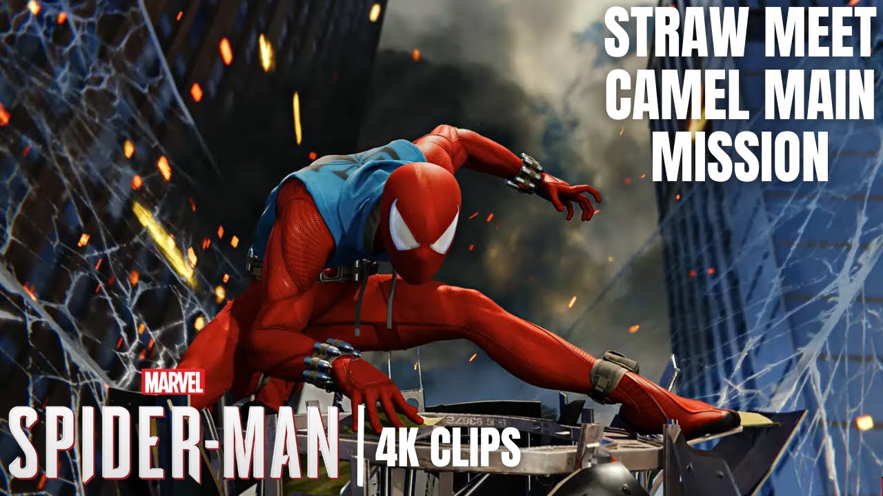 Straw Meet Camel Main Mission | Marvel's Spider-Man 4K Clips - YouTube