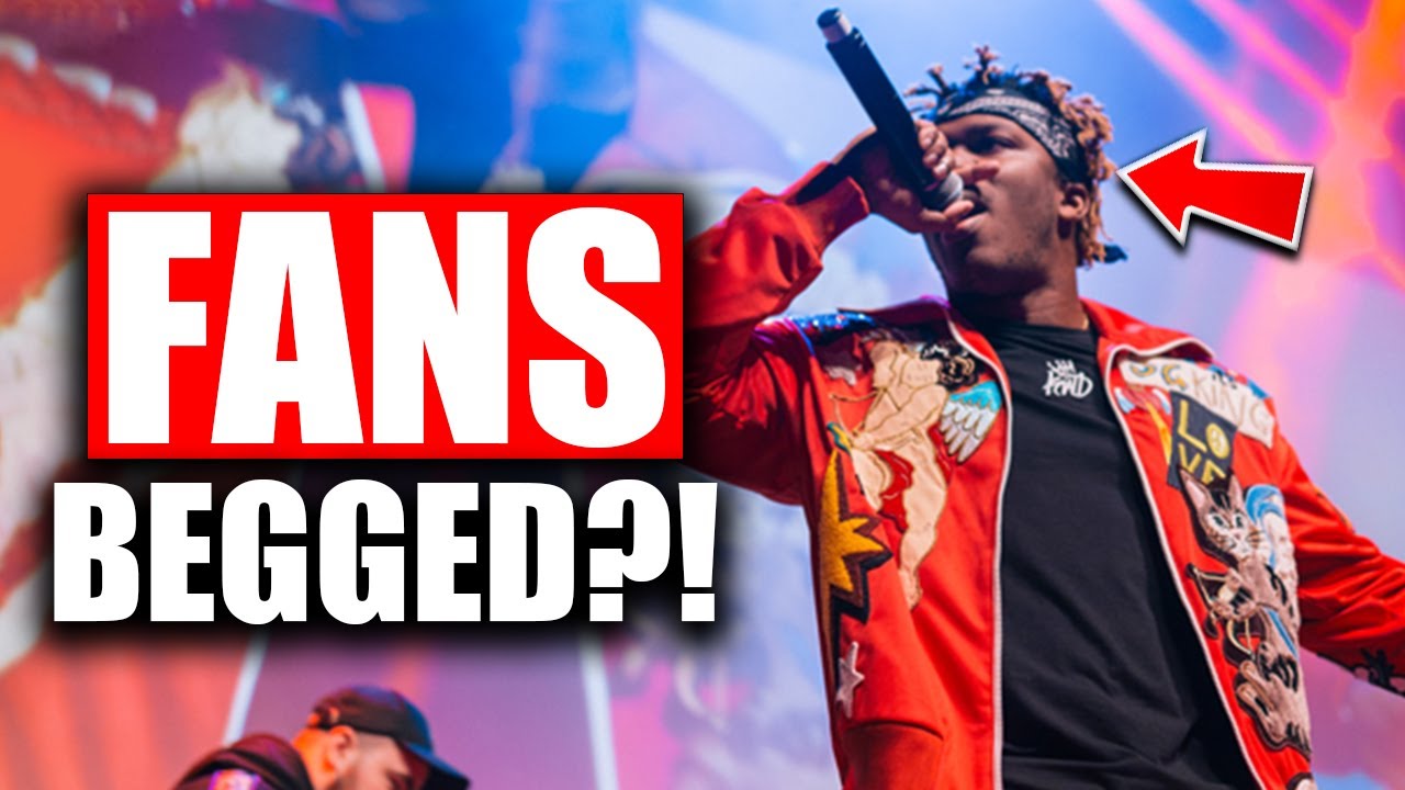 KSI Fans BEGGED Him To Take Off Bandana At Concert - YouTube
