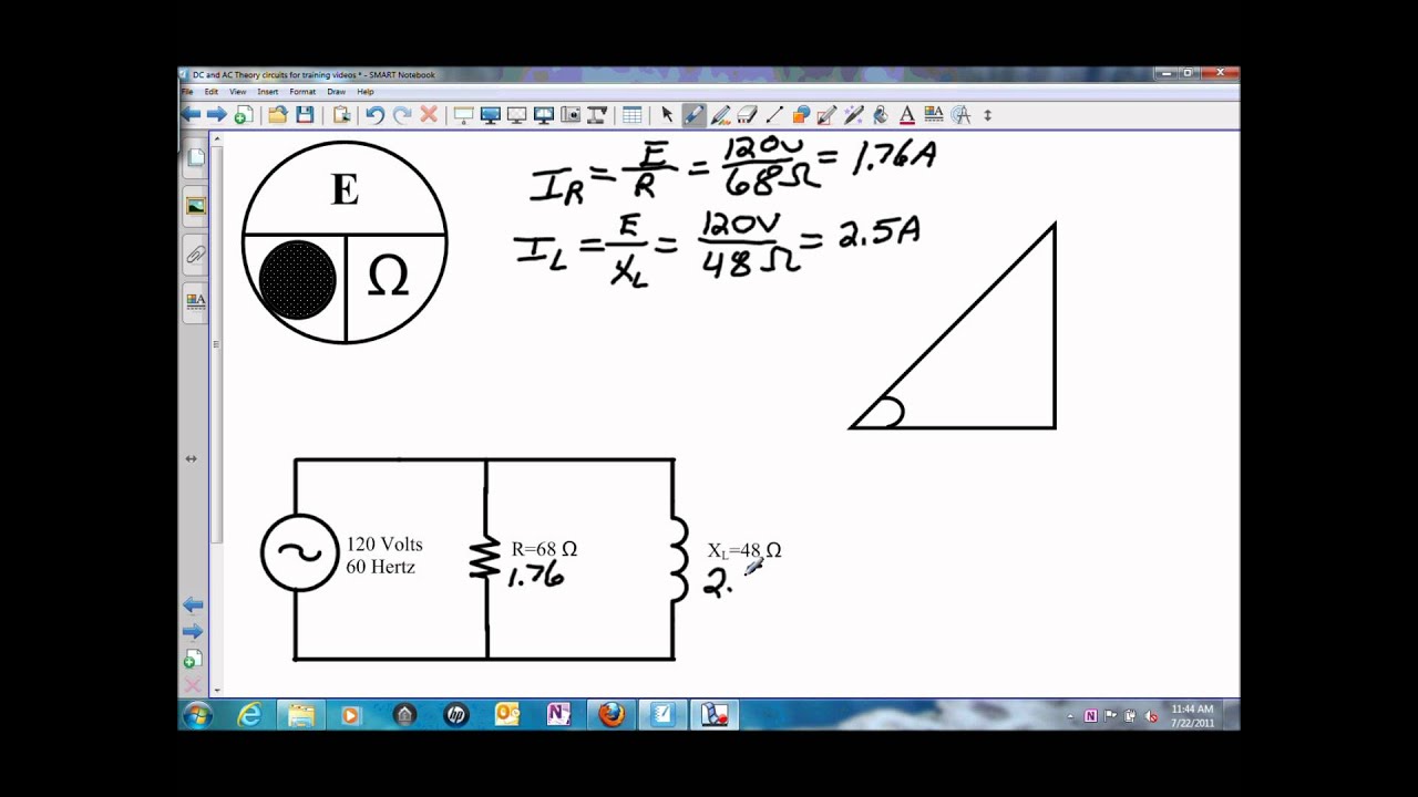 Solving for Current in a Parallel RL Circuit.wmv - YouTube