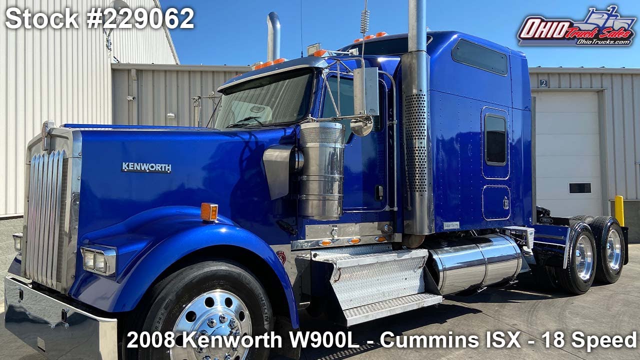 2008 KENWORTH W900L - 229062 - SOLD - YouTube
