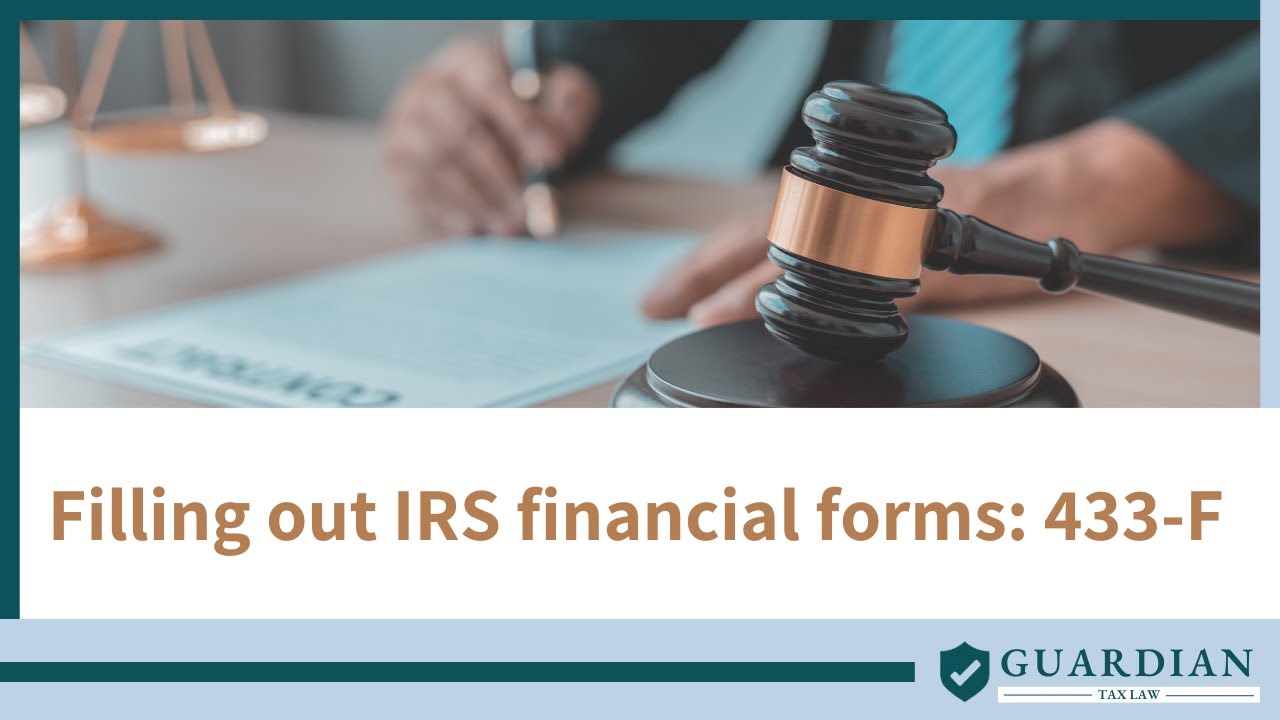 Filling out IRS financial forms: 433-F - YouTube