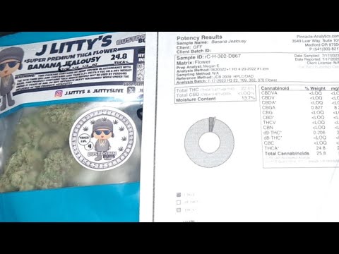 JLitty's Banana Jealousy THCA Flower Review #JLittys #THCa - YouTube