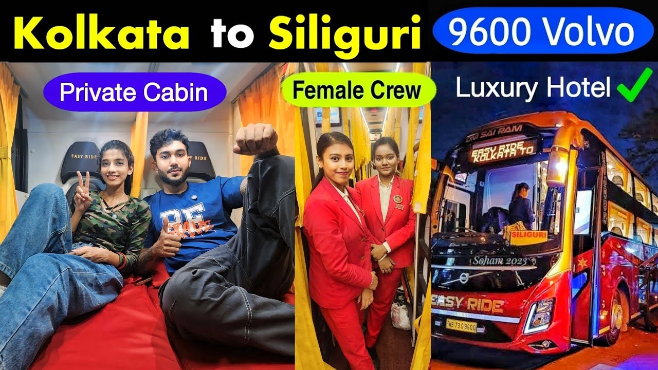 Kolkata to Siliguri Sleeper Volvo Bus | Bus তো নয় যেন Luxury হোটেল | Easy Ride Siliguri 9600 ...