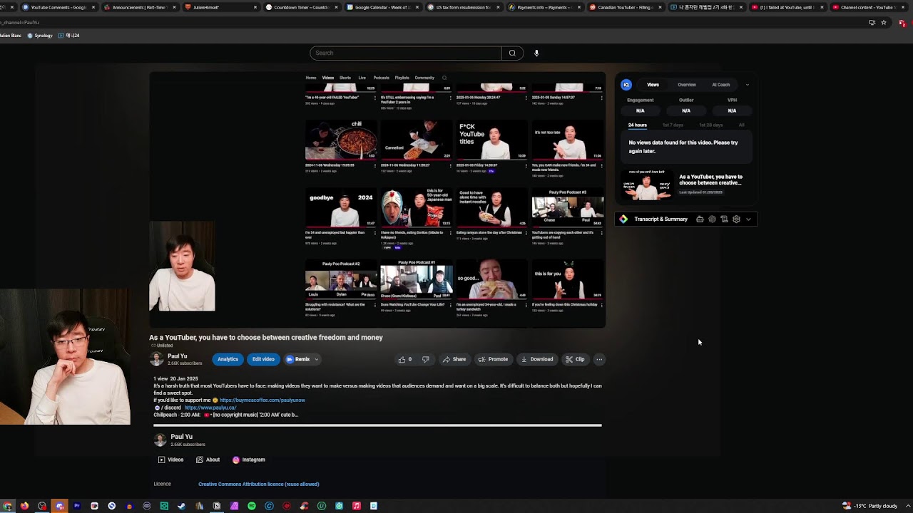 watch me film, edit "creative freedom vs. money, you can't have both ...