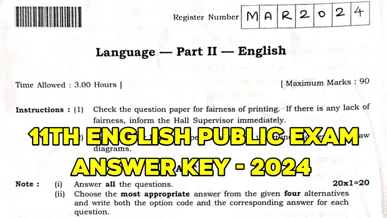 11th English Public Exam Answer Key 2024 11th English Public Question 11th-english-public-exam-answer-key-2024-11th-english-public-question
