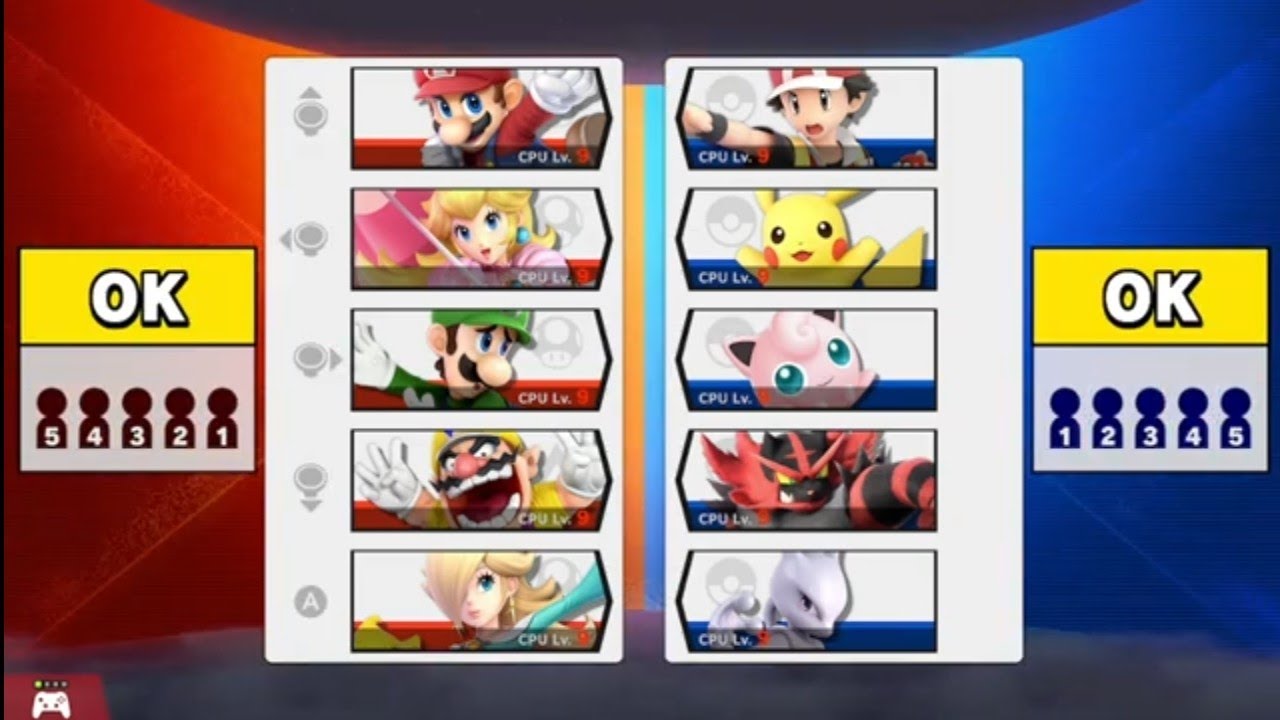 Squad Strike 4! (Team Mario Vs Team Pokemon) // Super Smash Bros ...