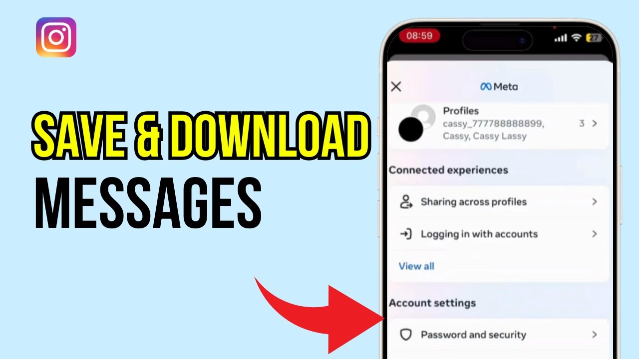 How To SAVE And DOWNLOAD Instagram Messages (DMs) - Easy Tutorial - YouTube
