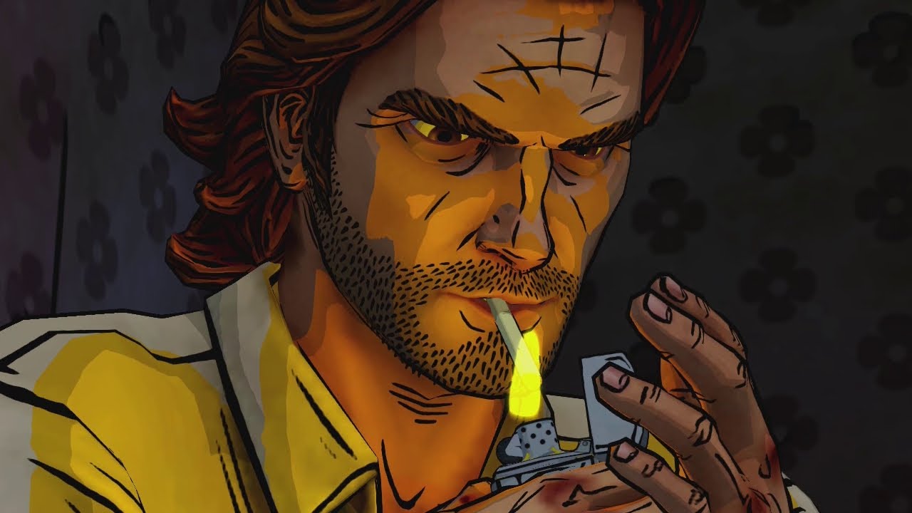Every time Bigby smokes and adjusts his tie - YouTube