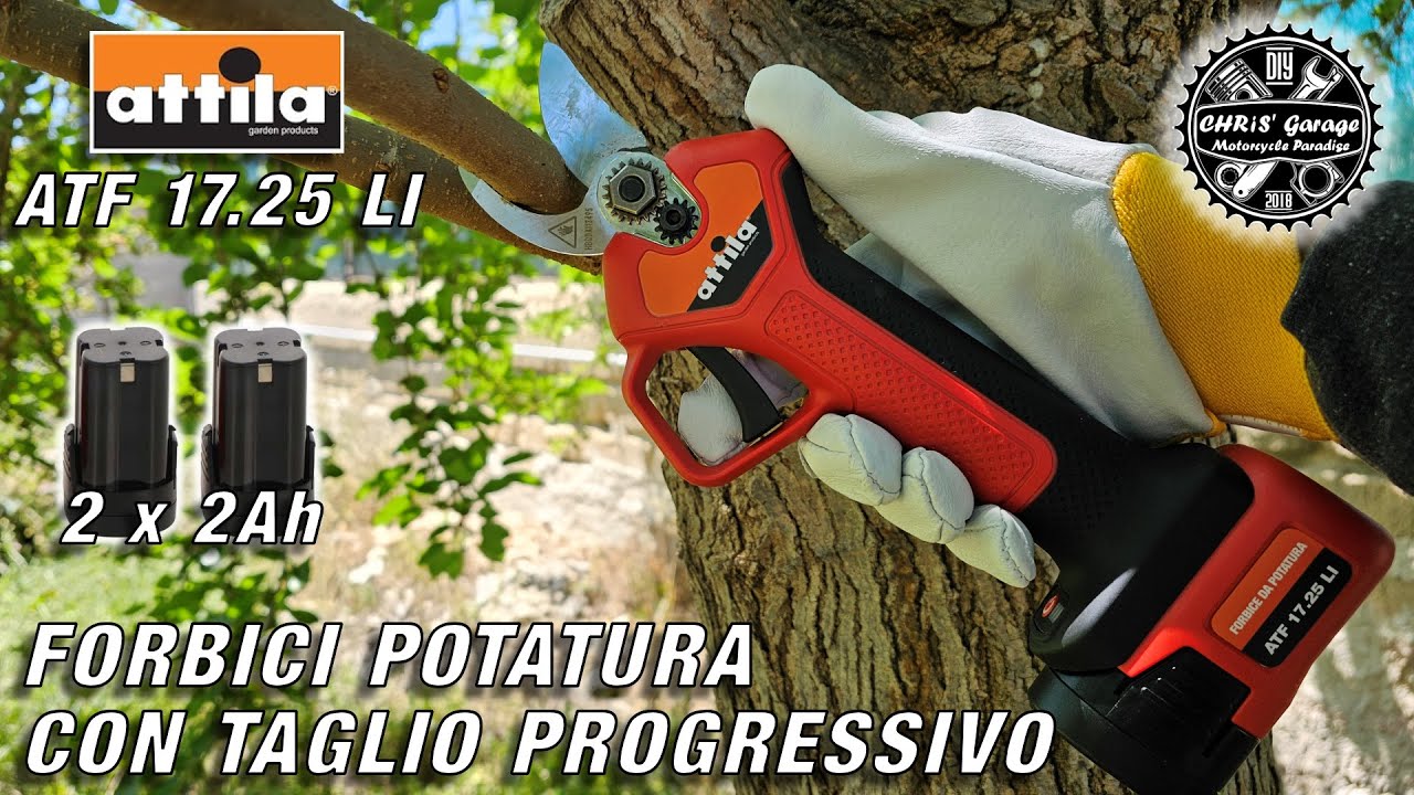 ATTILA Forbici Potatura a batteria con funzione TAGLIO PROGRESSIVO ...