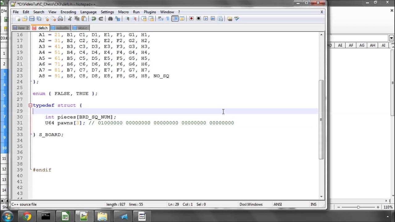 Programming A Chess Engine in C Part 4 - Board Structure - YouTube