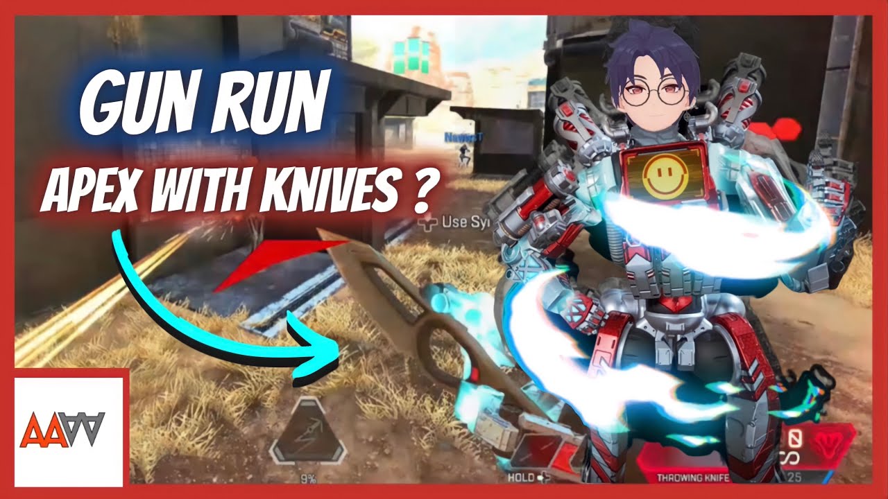 GUN RUN in APEX LEGENDS with THROWING KNIVES!! - YouTube