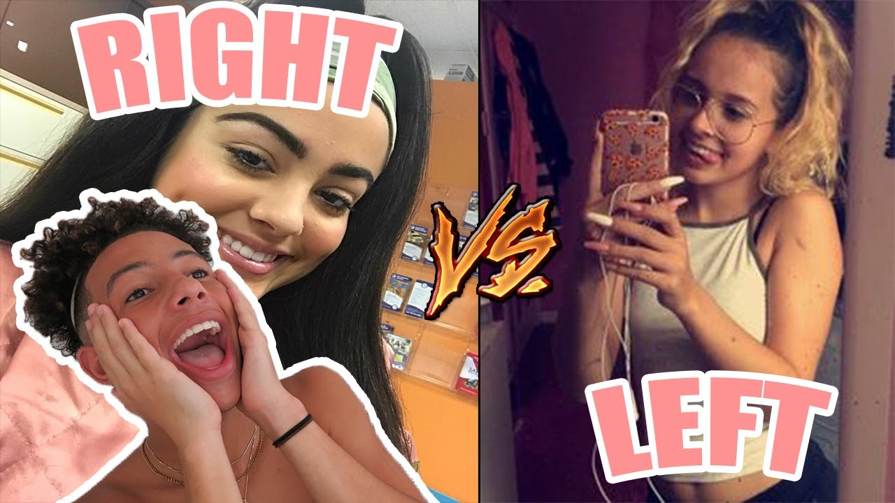Malu Trevejo VS Liddlenique?! THE BEST RIGHT OR LEFT CHALLENGE REACTION ...
