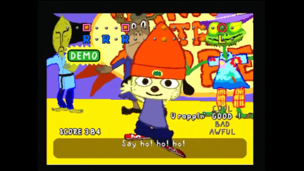 PaRappa the Rapper - PS1 Intro & Demo Mode (1997) NanaOn-Sha - YouTube