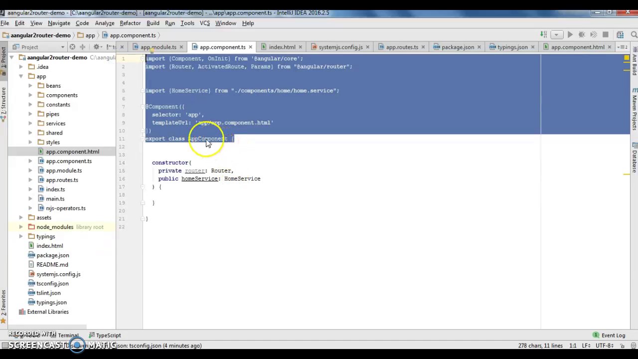 angular2 router from yo generator - YouTube
