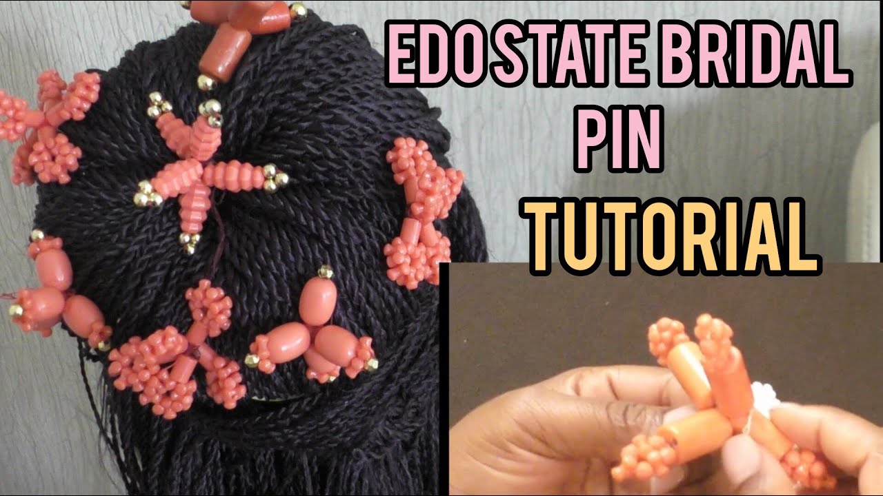 Traditional Bridal pin tutorial #nigeriawedding #bridalpins #coralbeads ...
