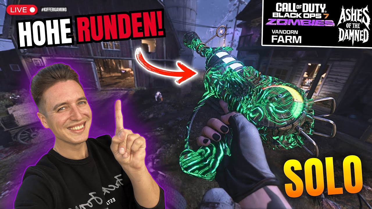 FARM SURVIVAL SOLO 🧟 *WR HIGH ROUNDS* STRATEGY 🔥| #Kiffergaming 🥦⚡ (BO7 ...