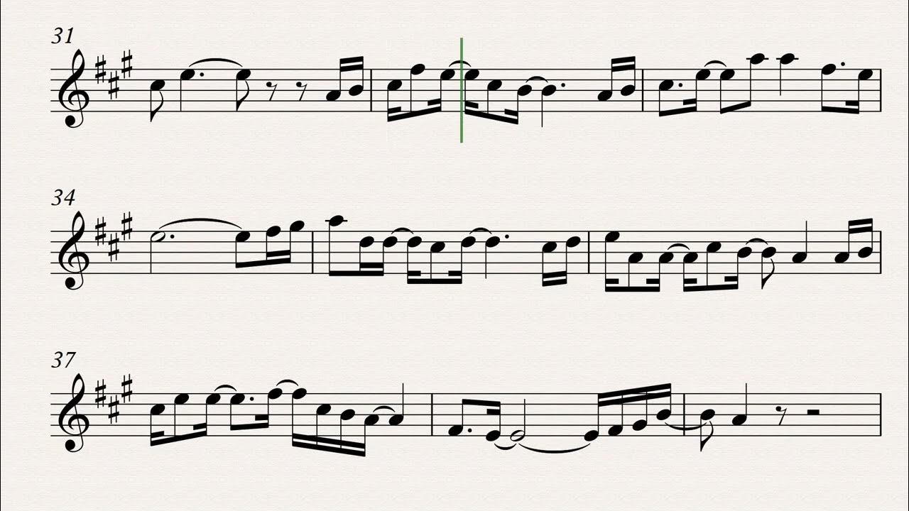 For The First Time Alto Saxophone Play Along Sheet Music - YouTube