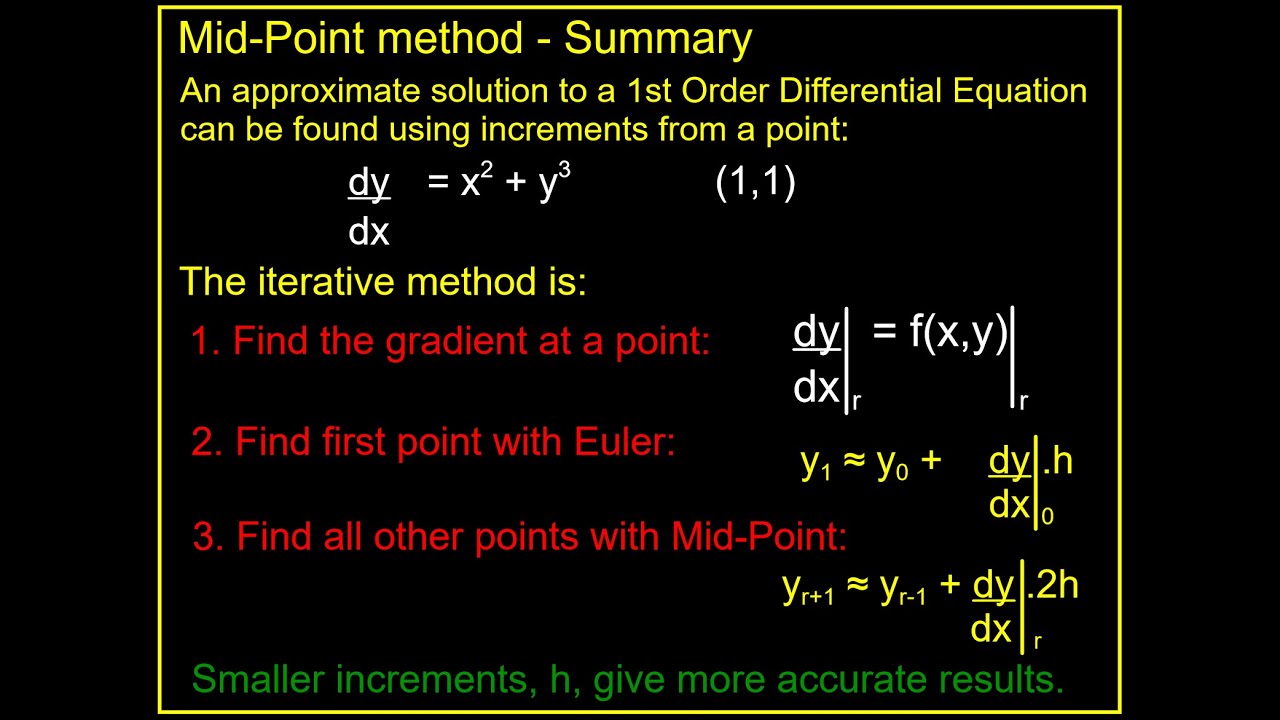 MID POINT METHOD 1st Order Differential Equations YouTube mid-point-method-1st-order-differential-equations-youtube