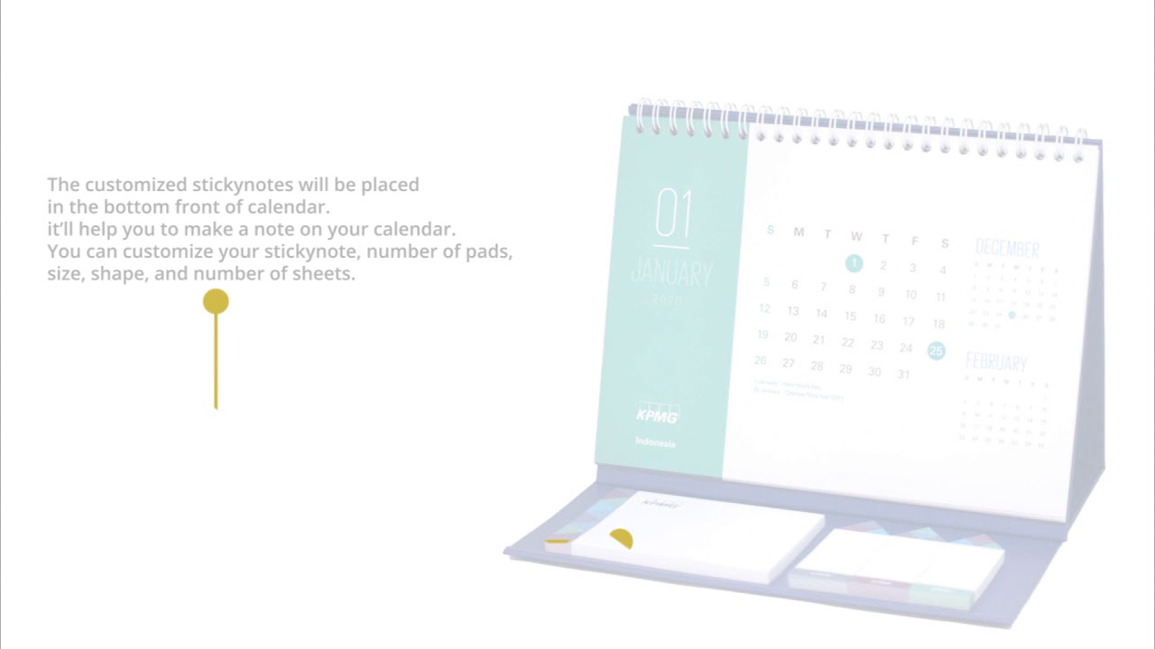 Kalender Meja Sticky Note - YouTube