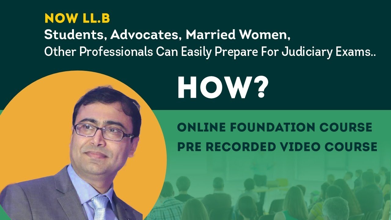 Online Foundation Course for Judiciary Exams Preparation - YouTube